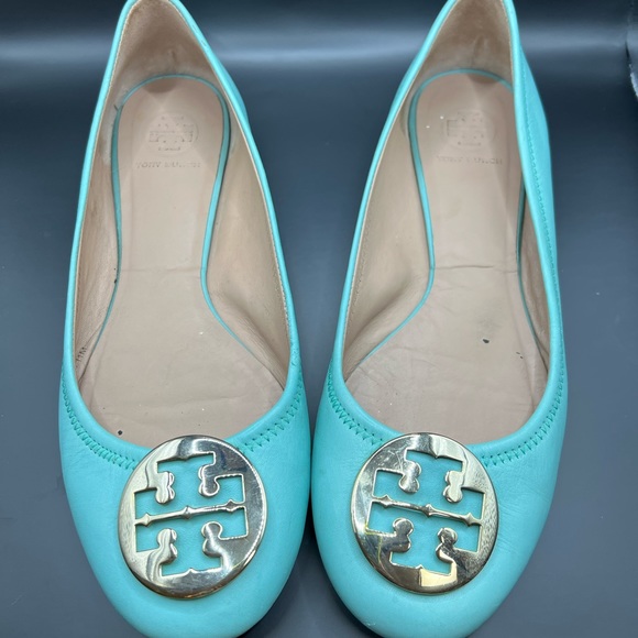 Tory Burch | Shoes | Tory Burch Turquoise Flats Size 1 | Poshmark